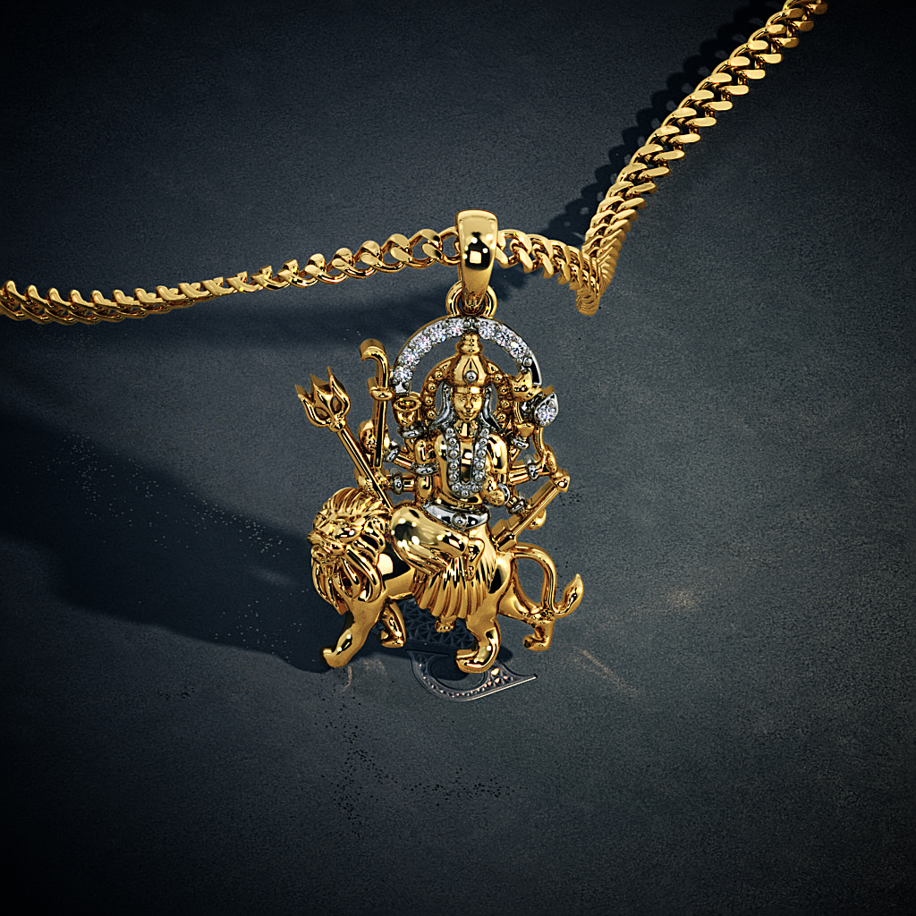 The Mata Sherawali Pendant BlueStone