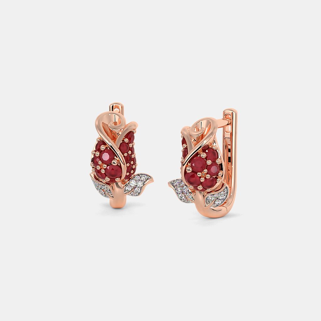 bluestone ruby earrings