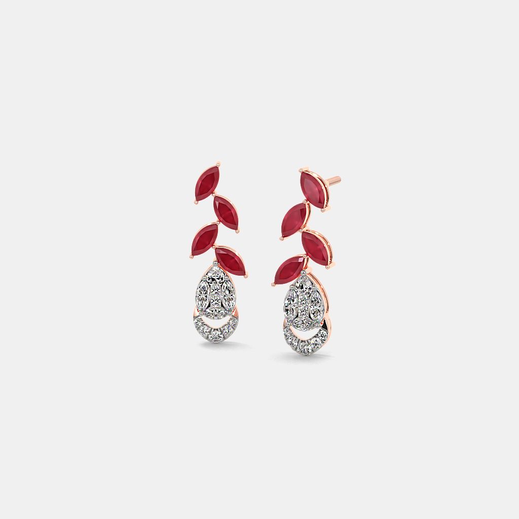 bluestone ruby earrings
