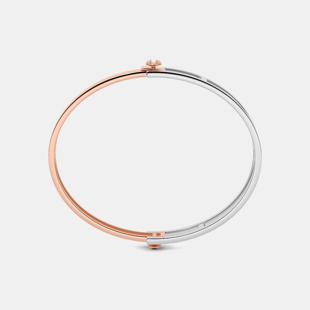 The Attached Together Oval Bangle | BlueStone.com
