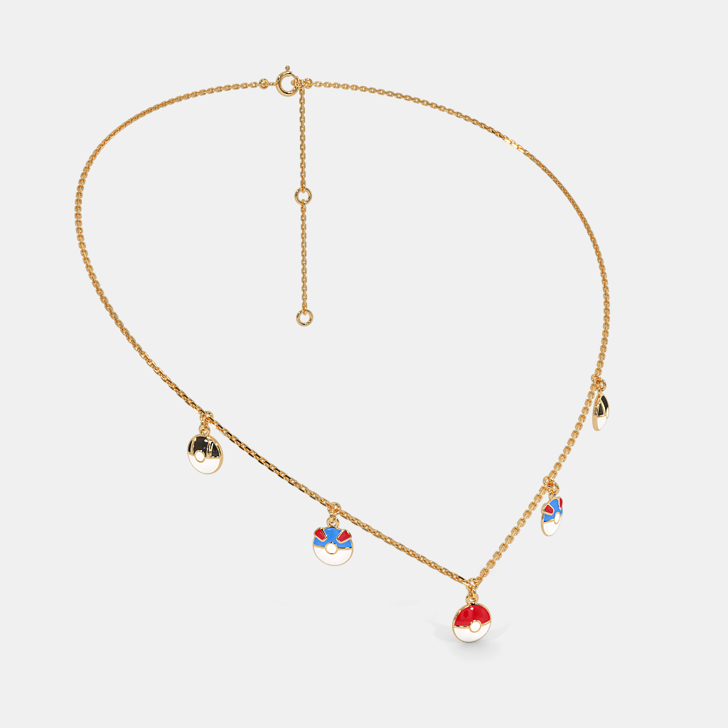 The Pokeball Charm Necklace | BlueStone.com