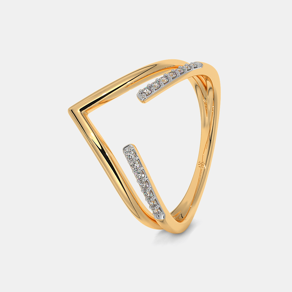The Arilena Chevron Ring | BlueStone.com