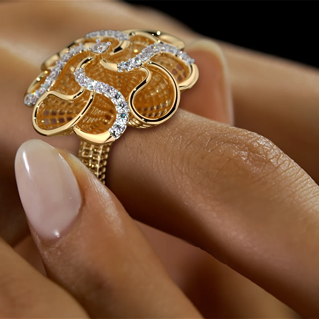 The Rose Lattice Ring | BlueStone.com