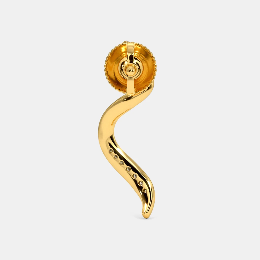 The Twirly Ribbon Stud Earrings | BlueStone.com