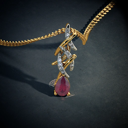 Buy 50+ Ruby Pendants Designs Online | BlueStone.com - India's #1 ...